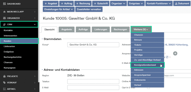 Wie funktioniert das (Muster-) Konsignationslager-/Lieferung? - weclapp ...