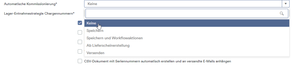 Wie kann ich die Chargennummer selbst in der Lieferung bestimmen ...