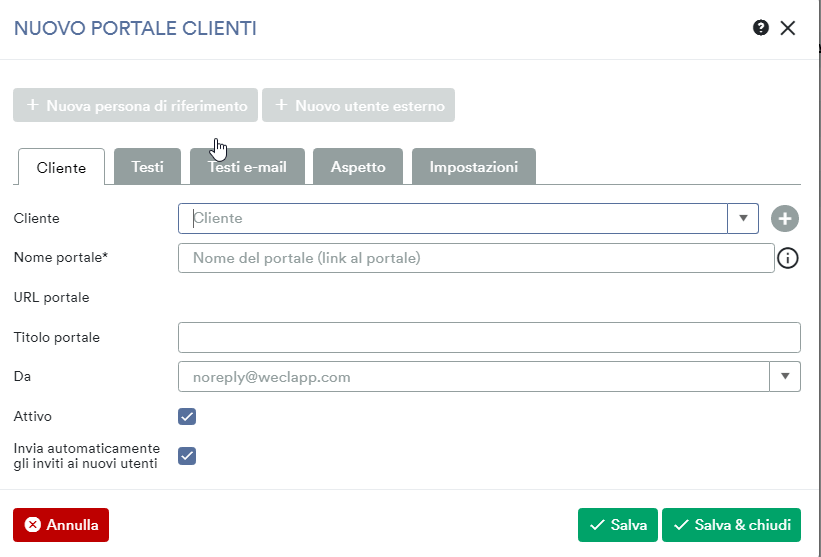Come posso creare un portale clienti nell'help desk? - weclapp Support ...